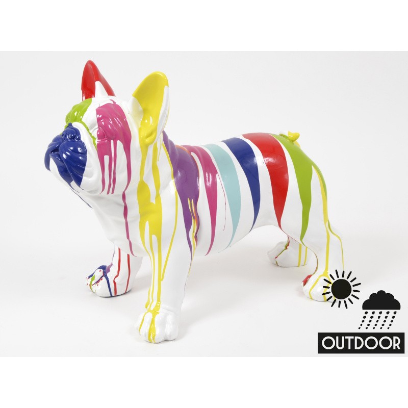Statue chien extérieur chien juky blanc ou noir L.52 cm – TRASH