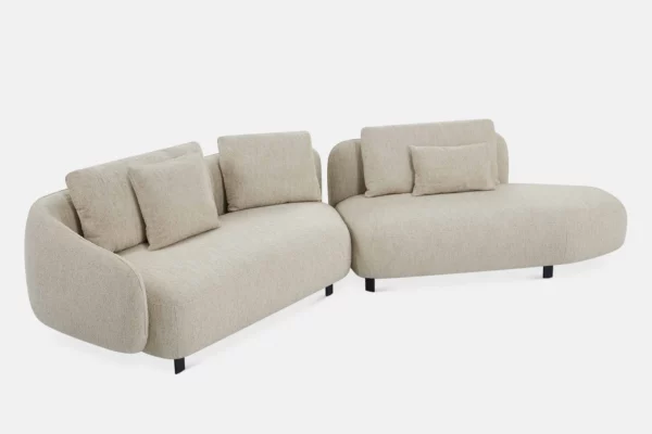 Canapé courbé beige - ORCA